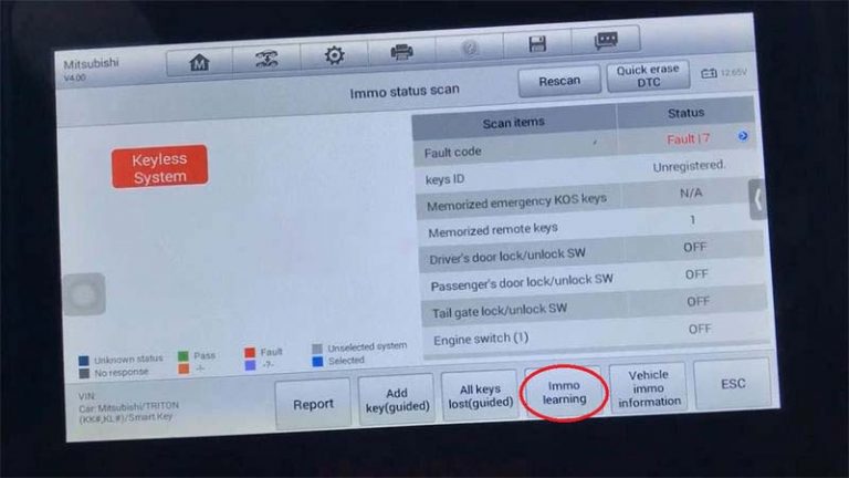 Program Mitsubishi Triton 2019 AKL by Autel IM508 + Xhorse Key Tool Max ...