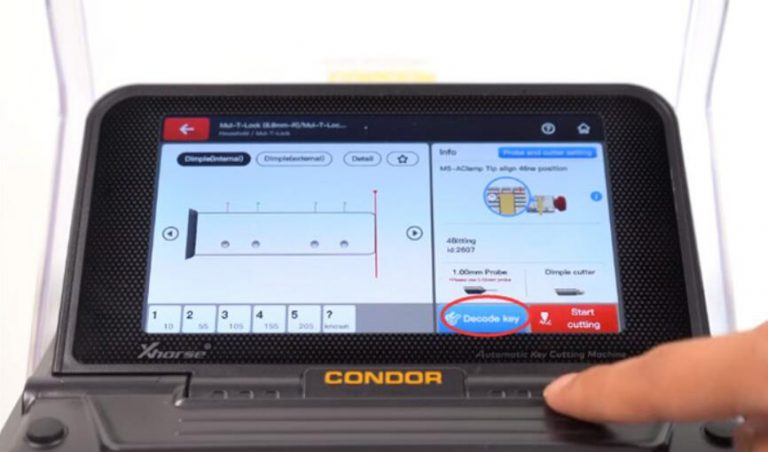 CONDOR XC-MINI PLUS II Tutorial: How to Duplicate Mul-T-Lock Dimple Key ...