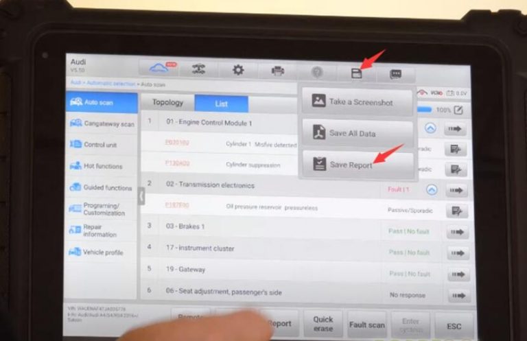 Autel MaxiSYS Tablet Report Cloud Sharing via Text, E-Mail and QR Code ...