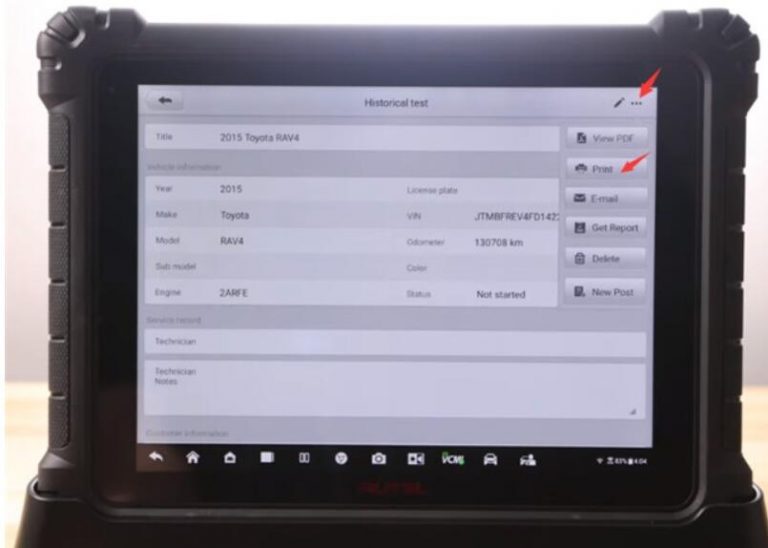 How to Print with Autel MaxiSYS Tablet Without a PC Connection – OBD2.LTD BLOG