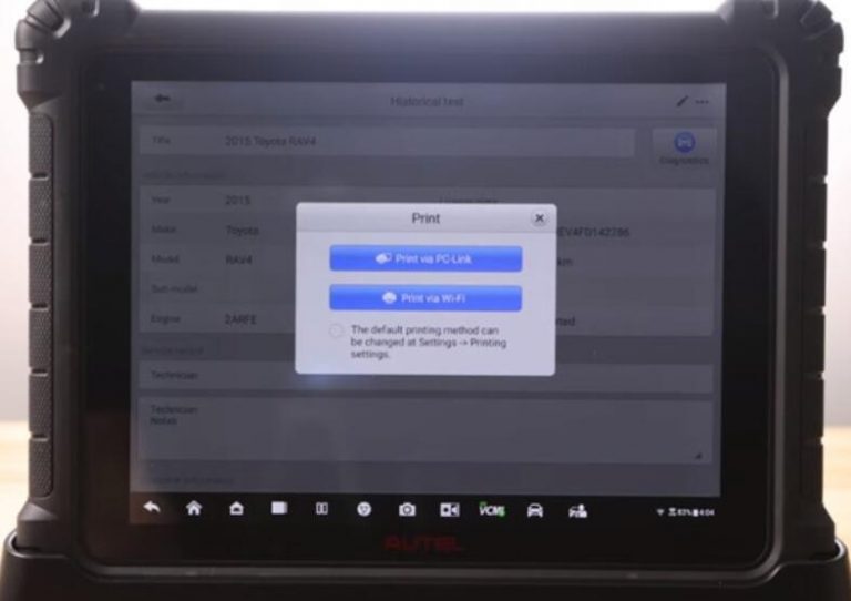 How to Print with Autel MaxiSYS Tablet Without a PC Connection – OBD2.LTD BLOG