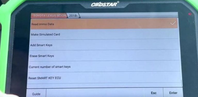 Program 2018- Toyota Camry 8A-A9 Proximity Key via OBDSTAR X300 DP Plus ...