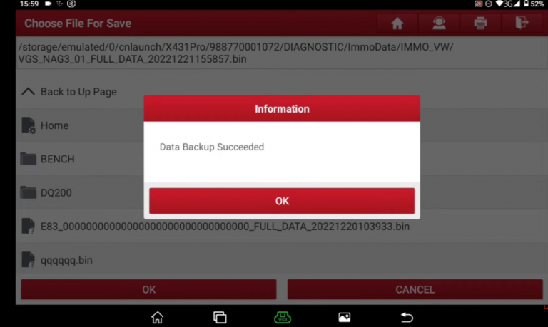 Mercedes Benz VGS NAG3 gearbox cloned by Launch X431 X-prog3 – OBD2.LTD ...