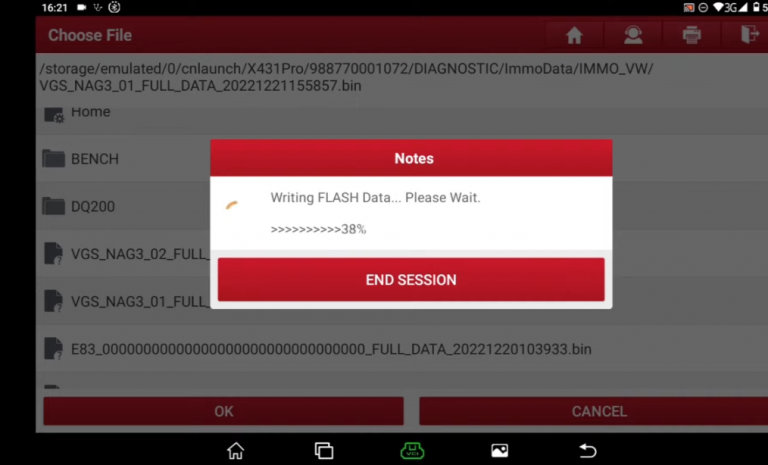 Mercedes Benz VGS NAG3 gearbox cloned by Launch X431 X-prog3 – OBD2.LTD ...