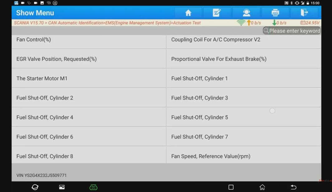 Launch X431 PAD5 PWM Signal to Alternator Test for Scania G410 – OBD2 ...