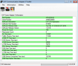 Testing Your Connection to the ECM Using CAT Communication Adapter 3 ...