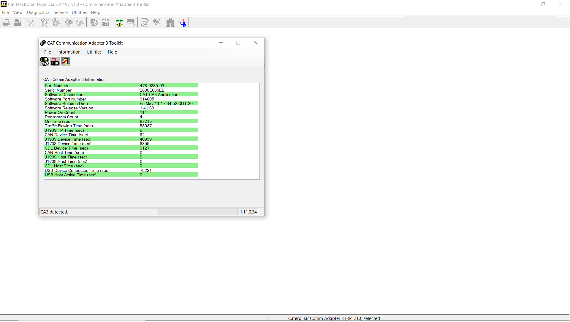 Testing Your Connection To The Ecm Using Cat Communication Adapter 3