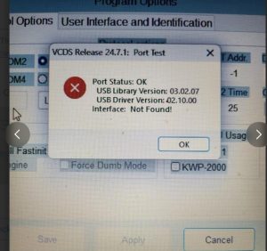 VAG COM VCDS HEX V2 Interface not Found How to Solve the Error – OBD2 ...
